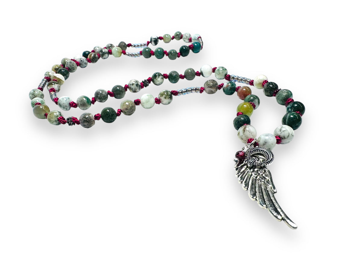 Angel Wing Gemstone Necklace | Janine Design
