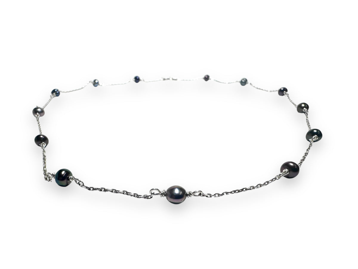 Purple Pearl Floating Necklace | Janine Design